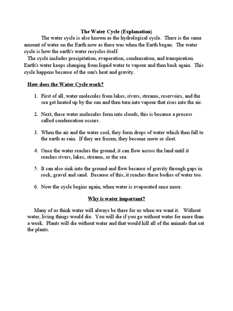 Water Cycle | PDF | Water Cycle | Water