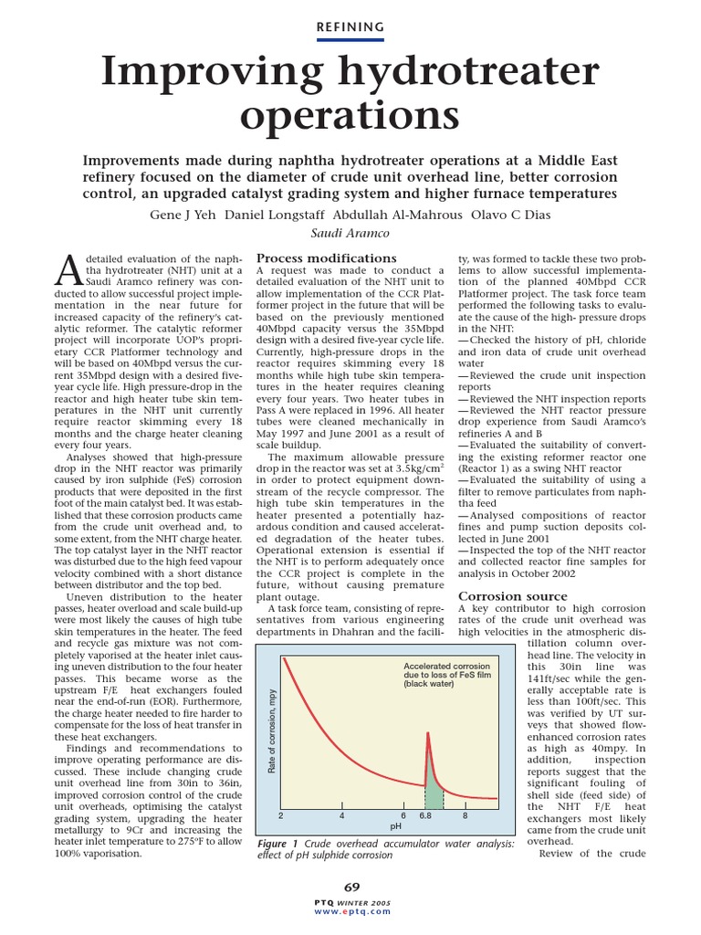 Improving Hydrotreater Operations | PDF | Oil Refinery | Heat Exchanger