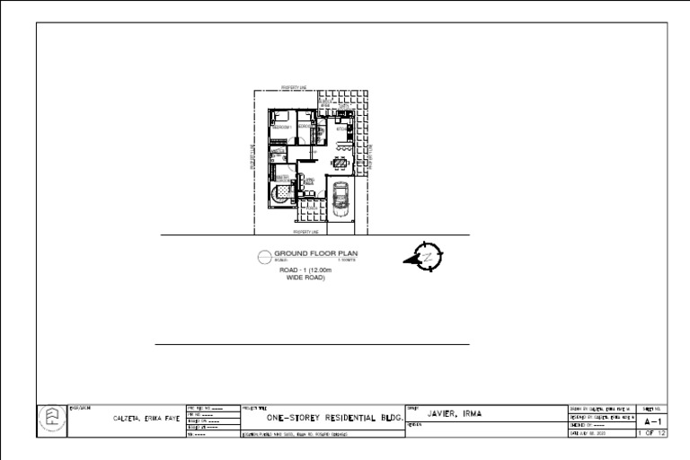 Ground Floor Plan: ROAD - 1 (12.00m Wide Road) | PDF