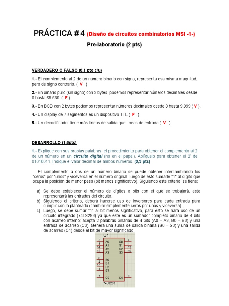 Diseño de Circuitos Combinatorios MSI 3 | PDF | Poco | Lexicología