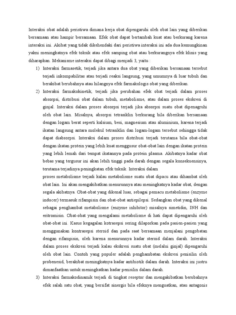 Interaksi Obat | PDF | Pengembangan Diri | Kesehatan Holistik