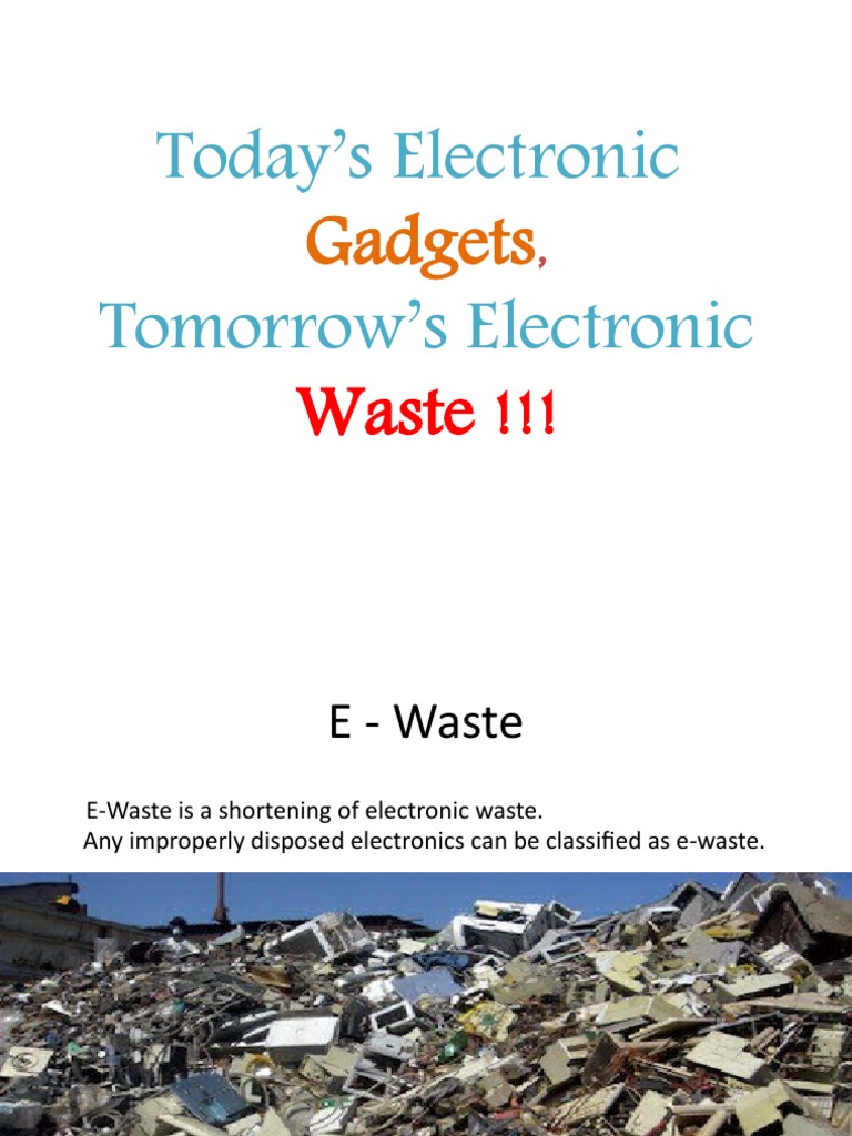 E - Waste | PDF | Electronic Waste | Waste