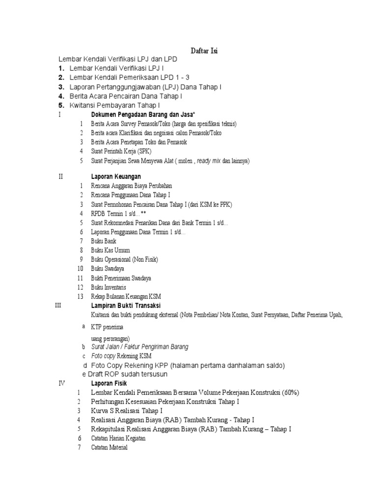 LPJ LPD DOKUMEN | PDF