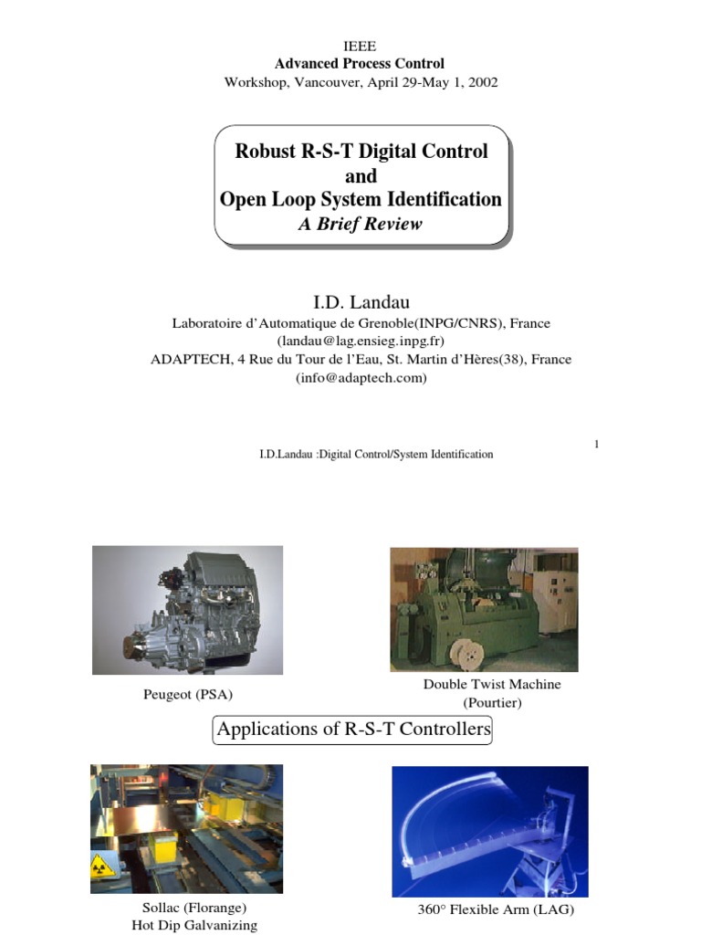 RST Controller Tutorial | PDF | Least Squares | Estimation Theory