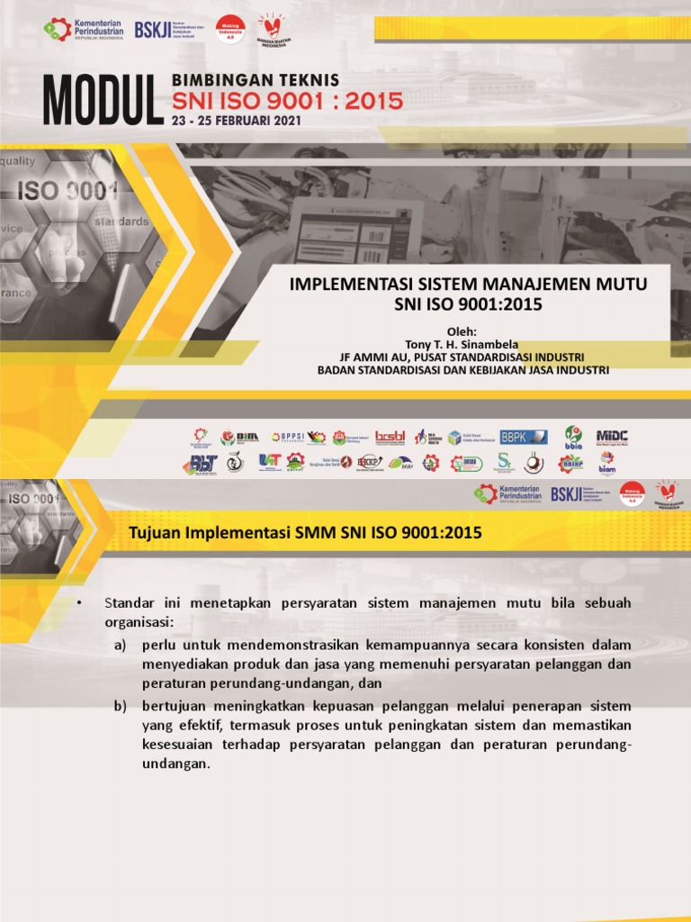 03-Sni Iso 9001-2015 Implementasi Sistem Manajemen Mutu | PDF