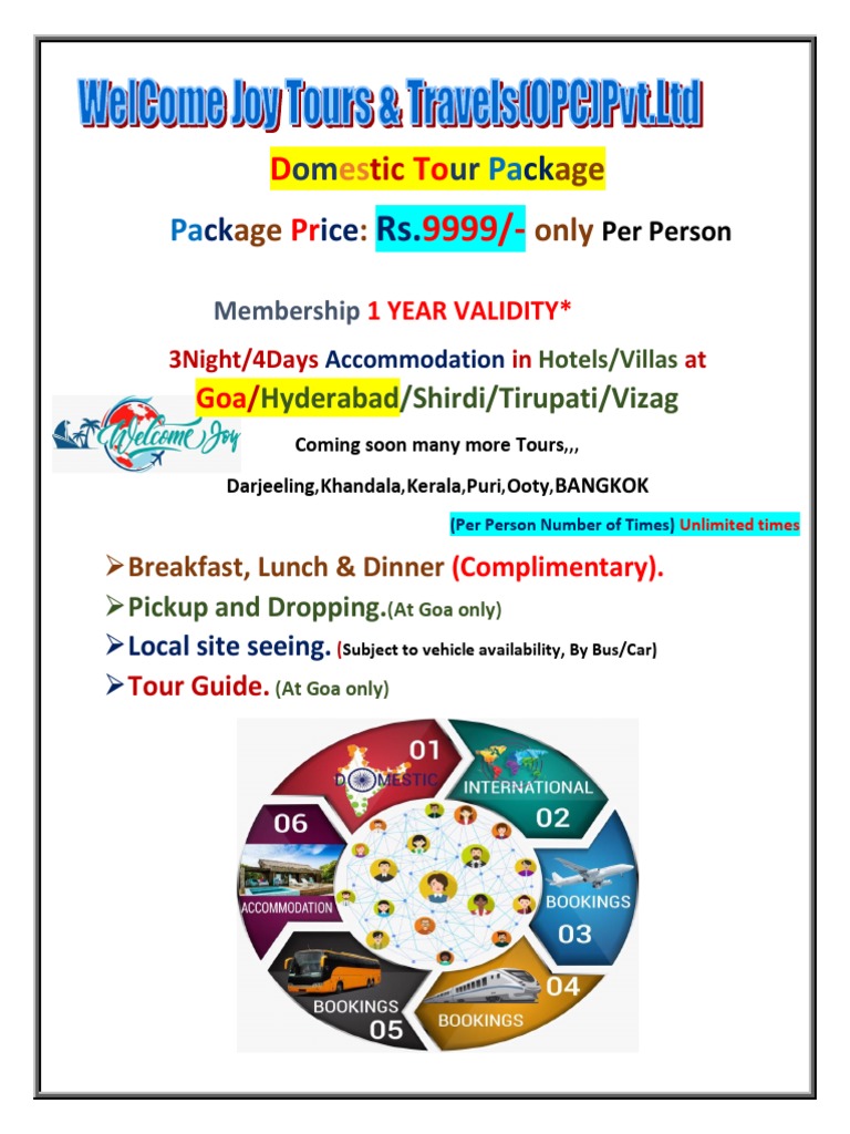 Welcome Only Tour Package PDF | PDF