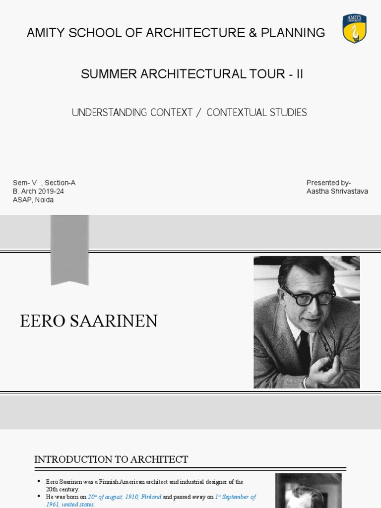 Eero Saarinen - NTCC - 2 | PDF | Art