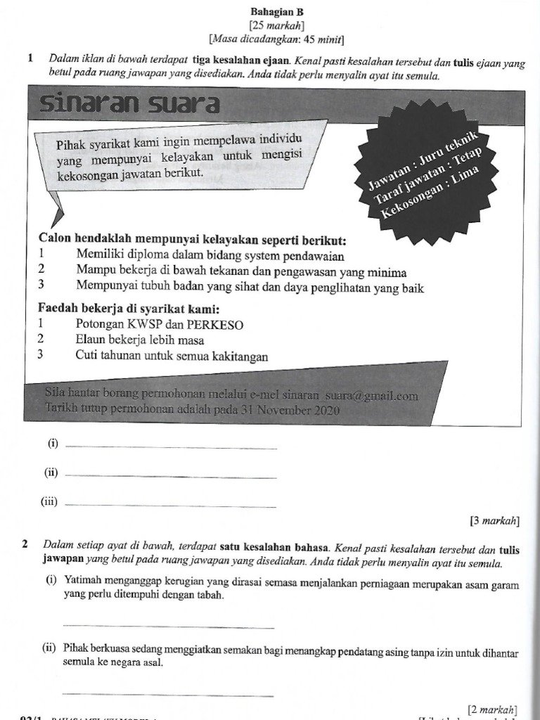 Latihan Kesalahan Bahasa Dan Ejaan | PDF