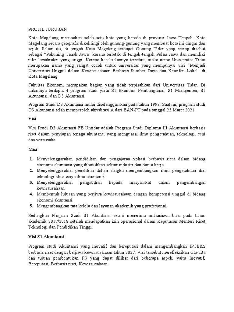 Narasi - Pengenalan Jurusan 2 | PDF