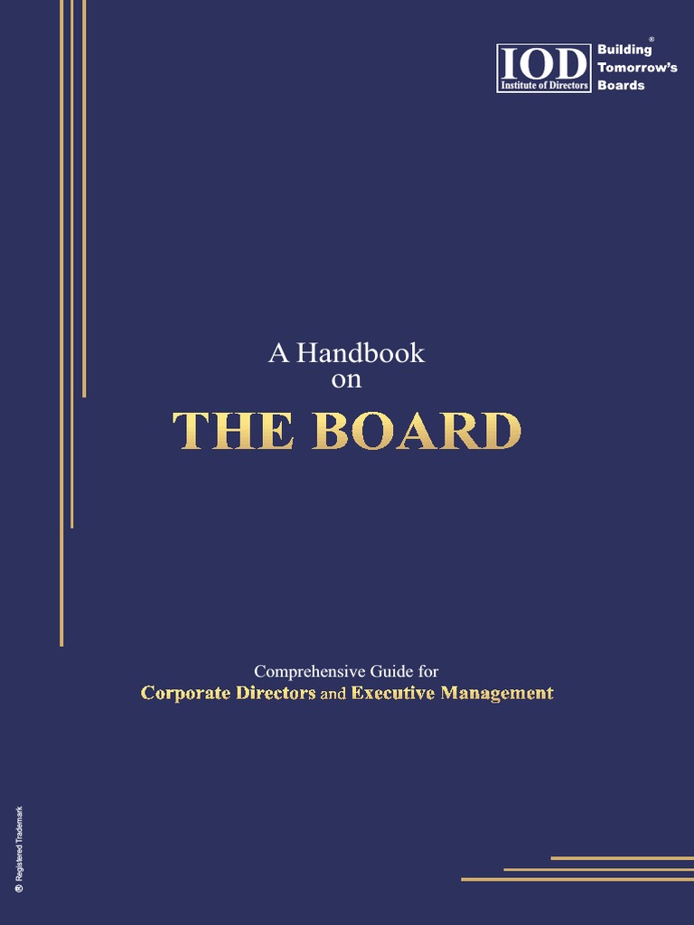 A Handbook On The Board | PDF | Board Of Directors | Governance