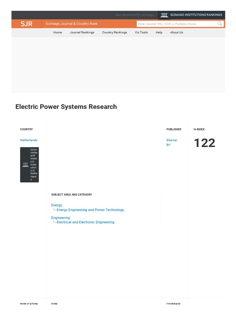 Electric Power Systems Research | PDF | Citation | Academia