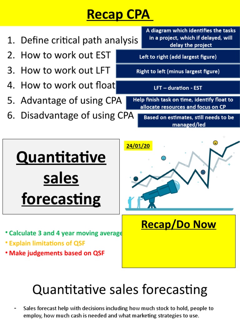 Quantitative Sales Forecasting | PDF | Forecasting | Moving Average