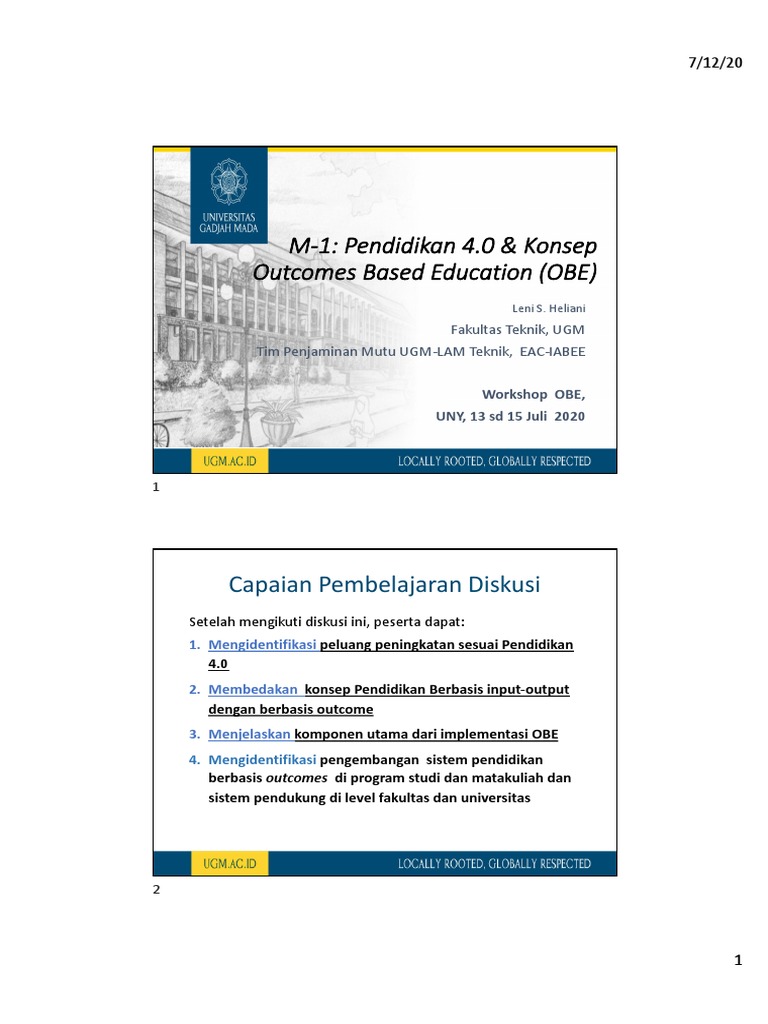 M1. Konsep OBE | PDF | Educational Psychology | Teaching