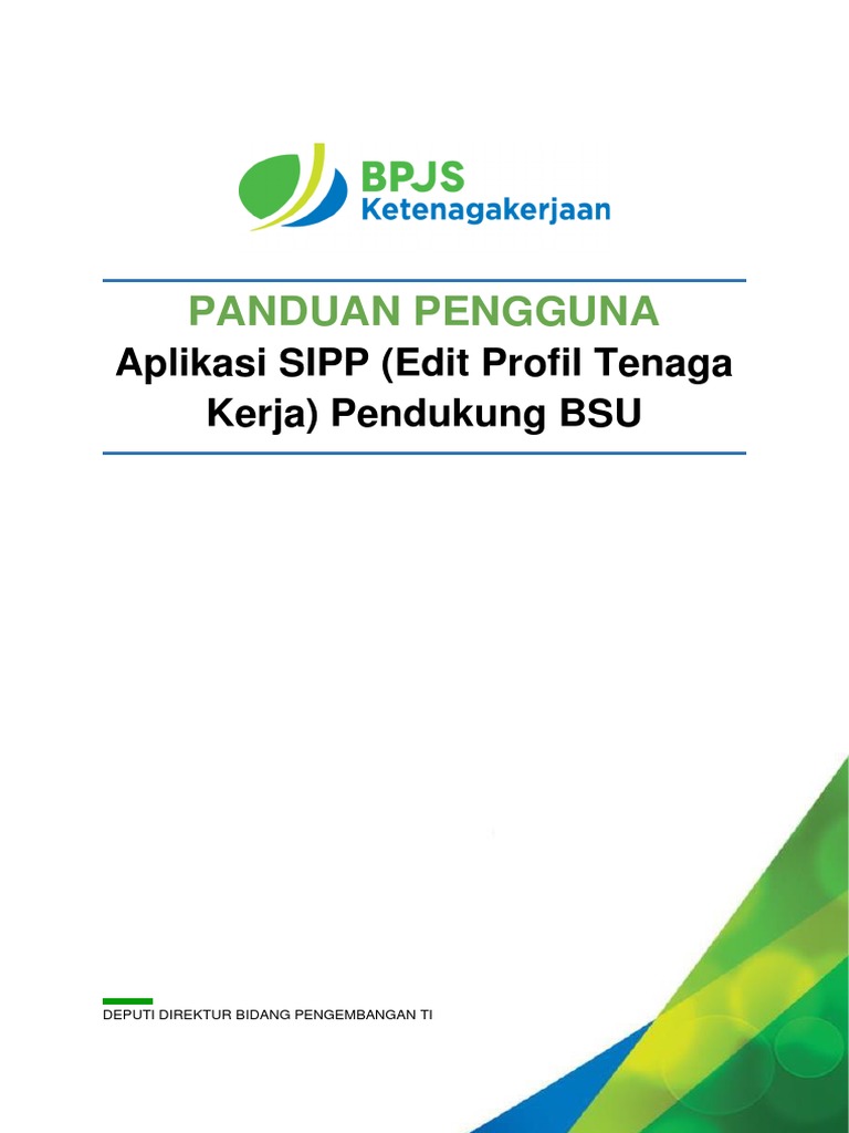 Panduan Edit Profil SIPP BPJS Ketenagakerjaan | PDF | Bisnis
