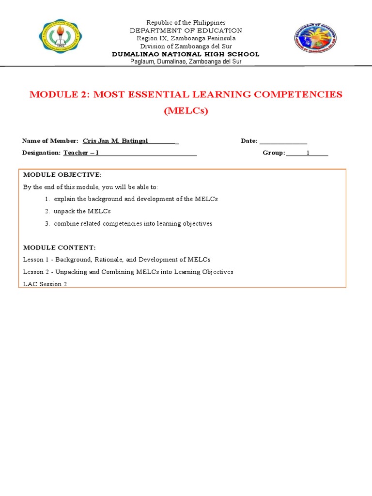 Module 2 - Answers | Download Free PDF | Learning | Curriculum