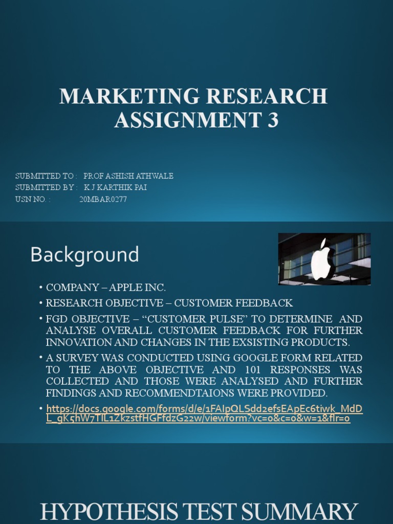 Marketing Research Assignment 3 | PDF