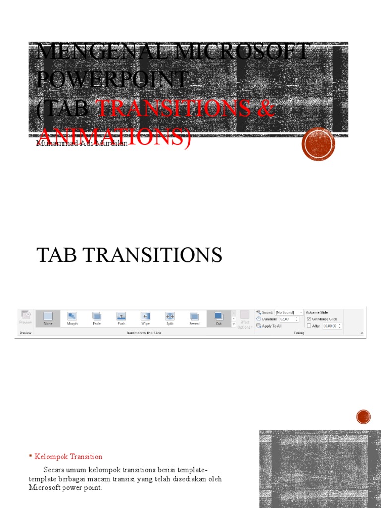 SMA - Mengenal Microsoft PPT (4.transition&animation) | PDF