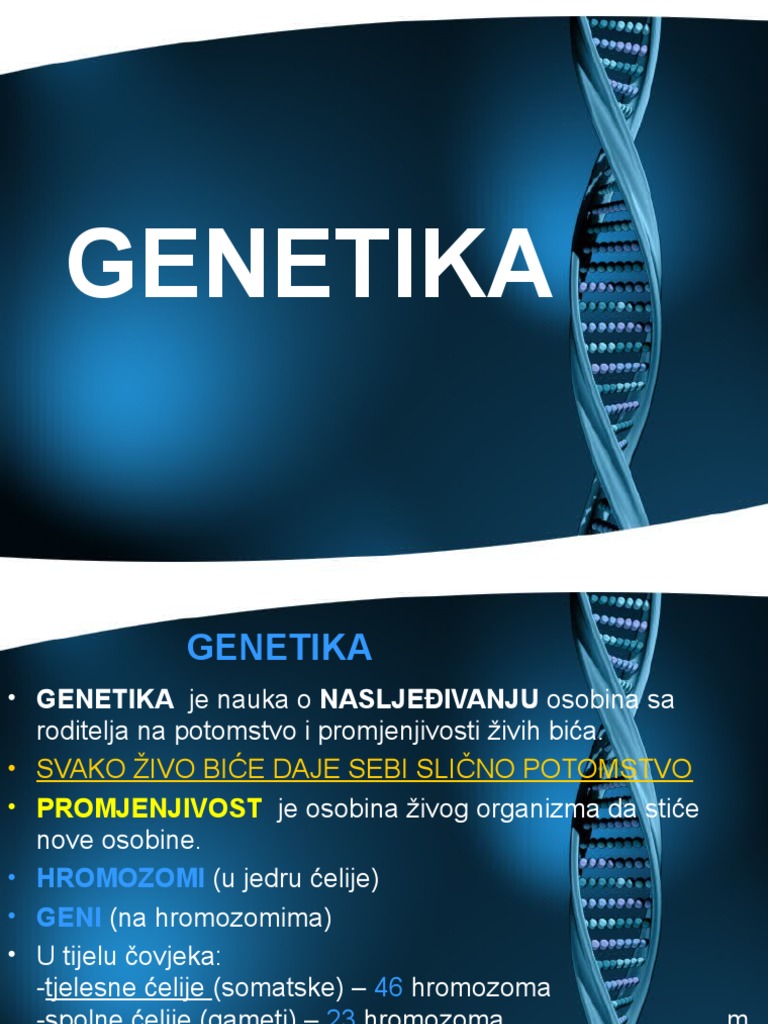 Osnove genetike i nasljeđivanja | PDF