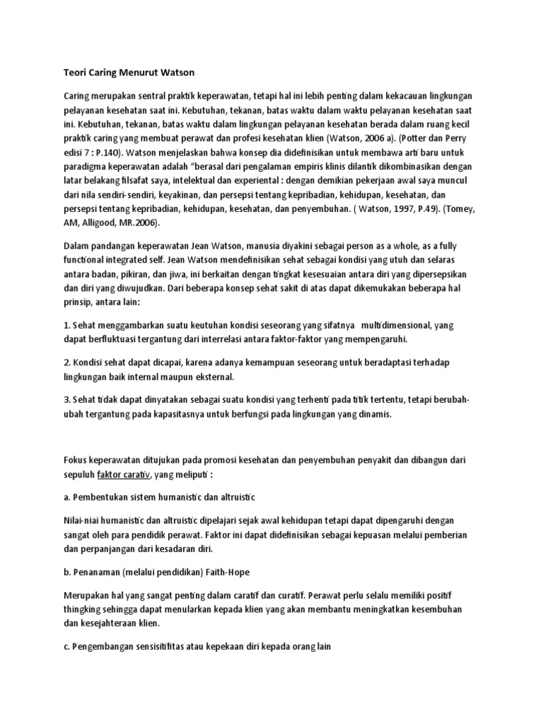Teori Caring | PDF