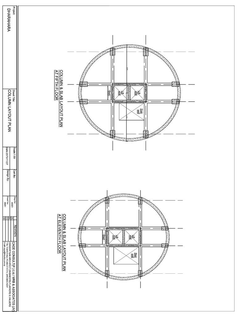Dharahara Structure Drawings Layout1 | PDF