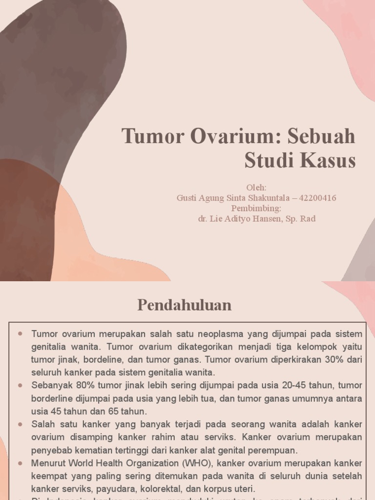 Case Report - Ovarial Tumor | PDF