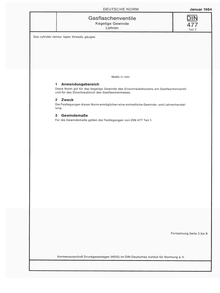 Din 477-7 1984-01 | PDF