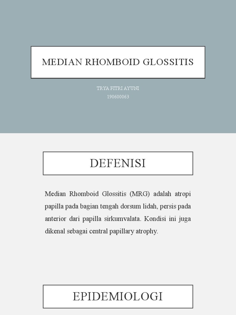 Median Rhomboid Glossitis | PDF