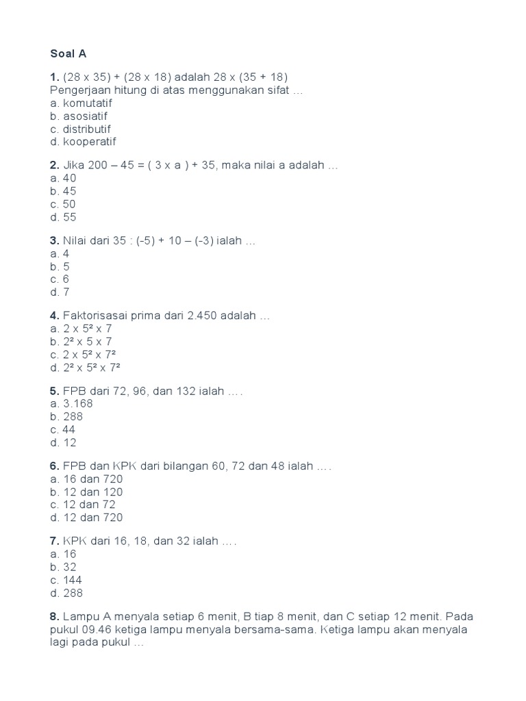 Soal MATH | PDF