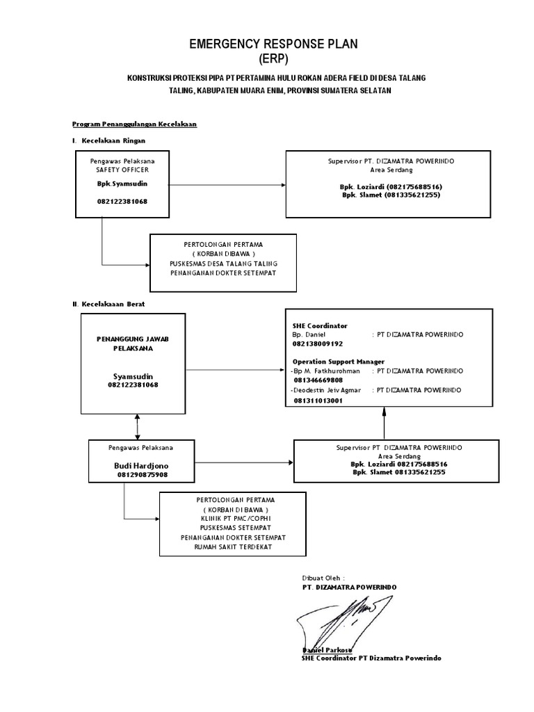 Emergency Response Plan (ERP) | PDF