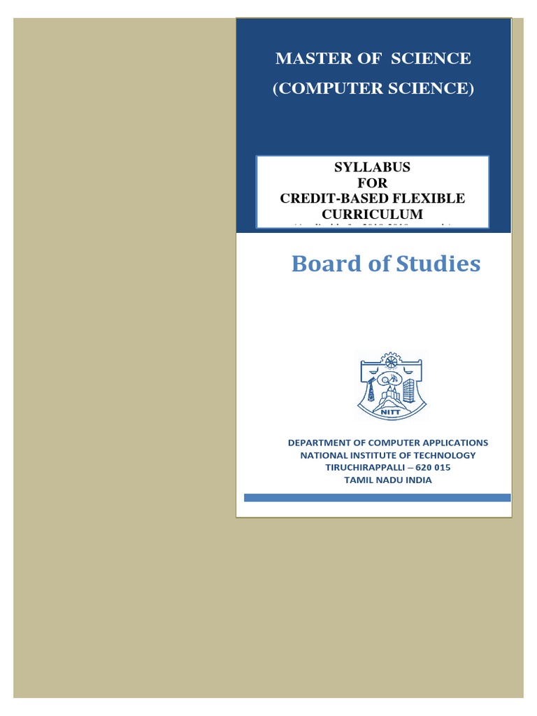 Board of Studies: Master of Science (Computer Science) | PDF | Internet ...