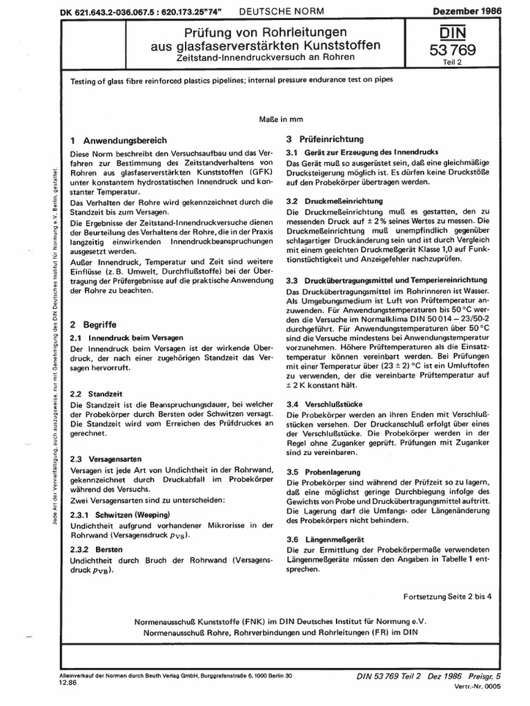 Din 53769-2 1986-12 | PDF