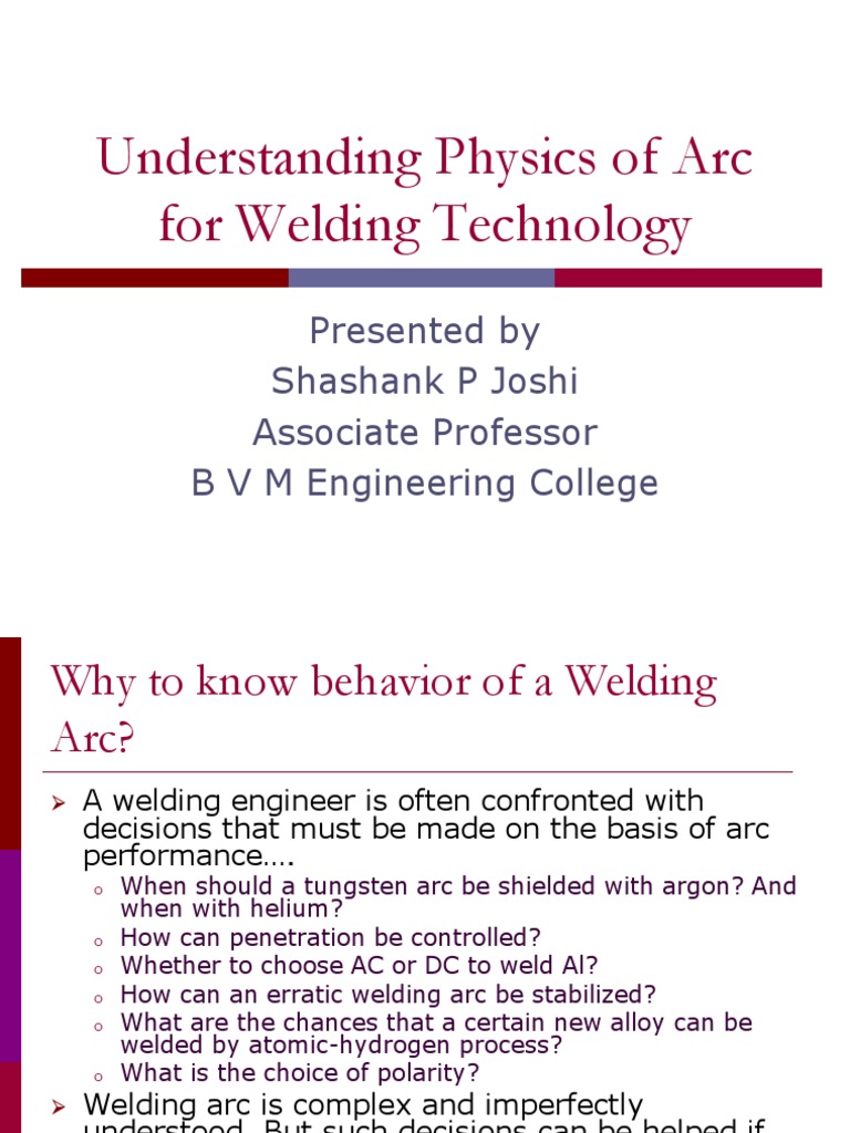 Physics of Arc - SPJ | PDF | Electric Arc | Construction