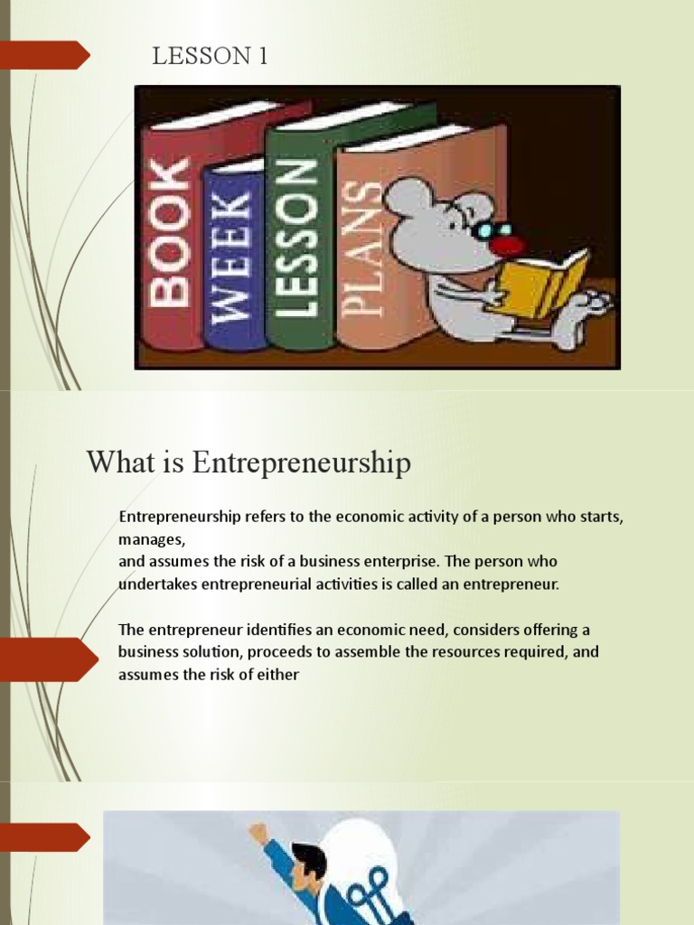 Lesson 1&2 ENTREP | PDF | Entrepreneurship | Factors Of Production