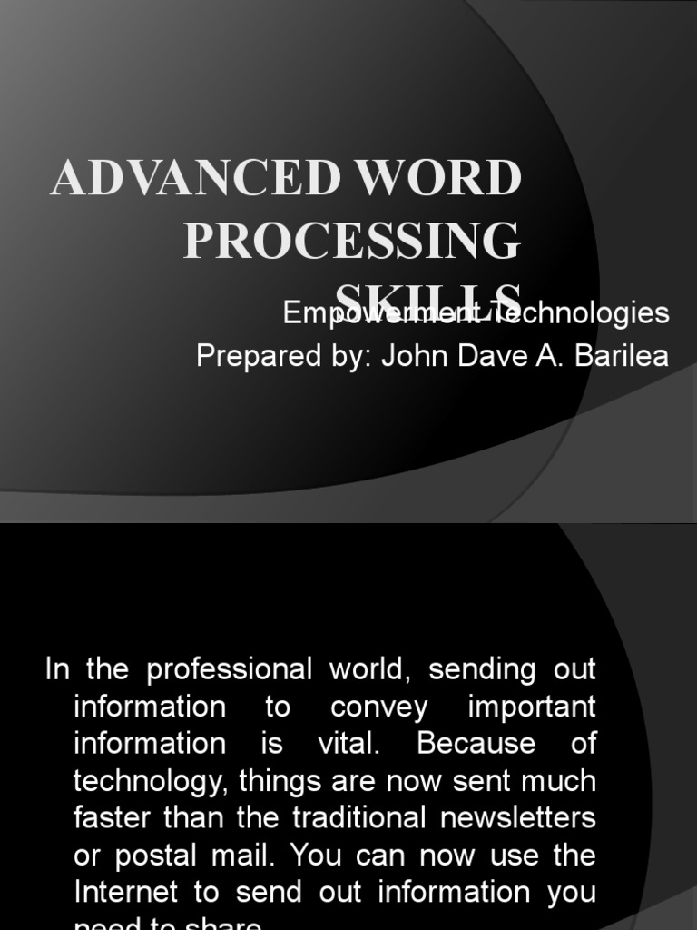 2 1 Advanced Word Processing Skills PDF Mail Microsoft Word