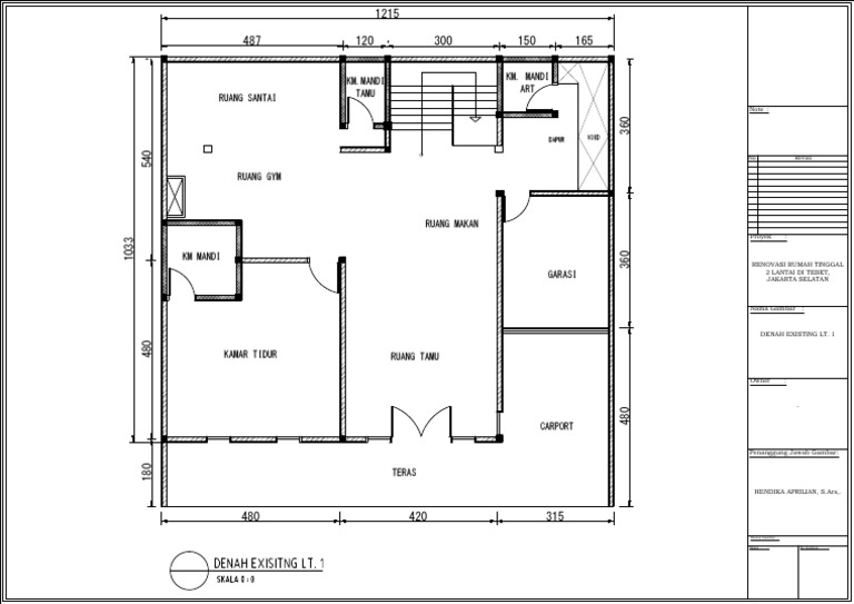 Denah Existing lt.1 | PDF