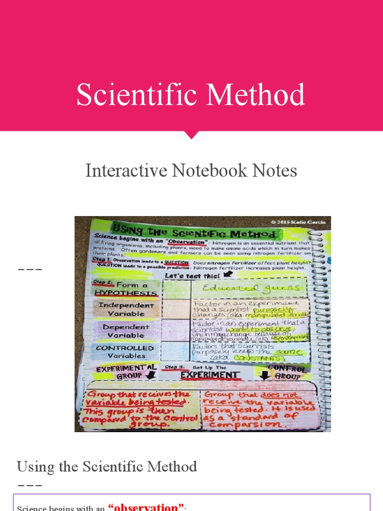 Scientific Method: Interactive Notebook Notes | PDF | Experiment ...