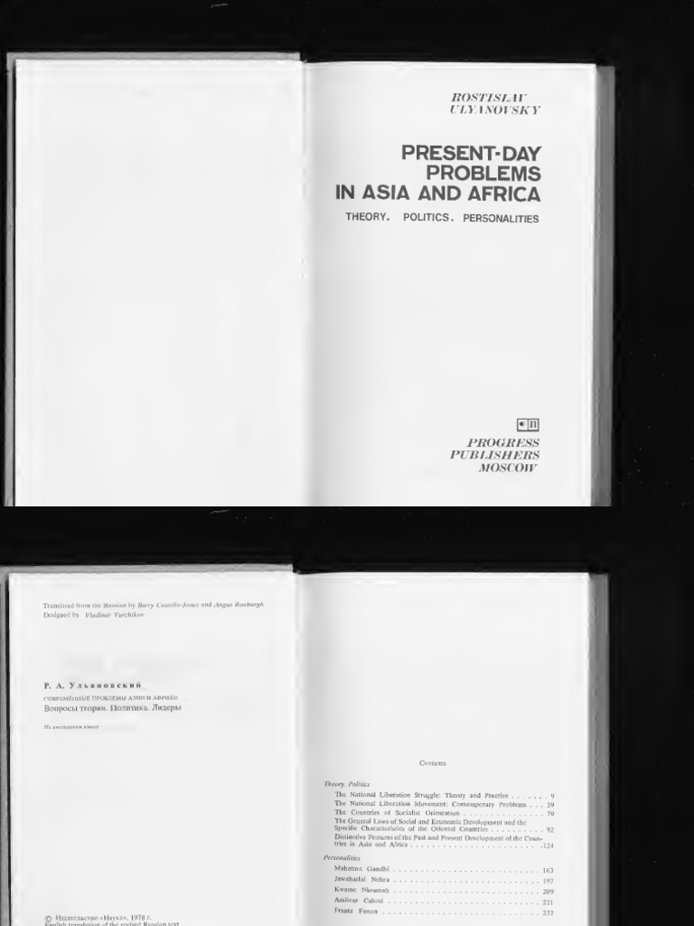 Present Day Problems in Asia and Africa - Text | PDF | Socialism ...