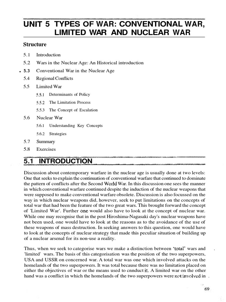 Types of War in the Nuclear Age | PDF | Deterrence Theory | Crime ...