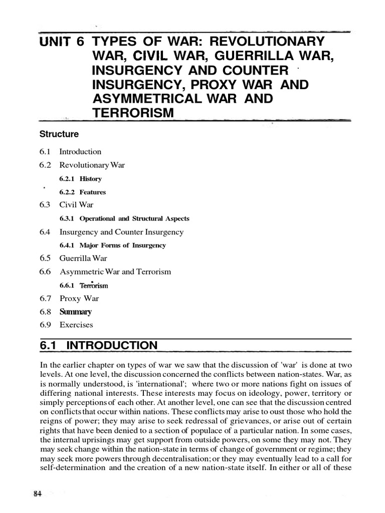 06 Modern Types of War | PDF | Guerrilla Warfare | Insurgency