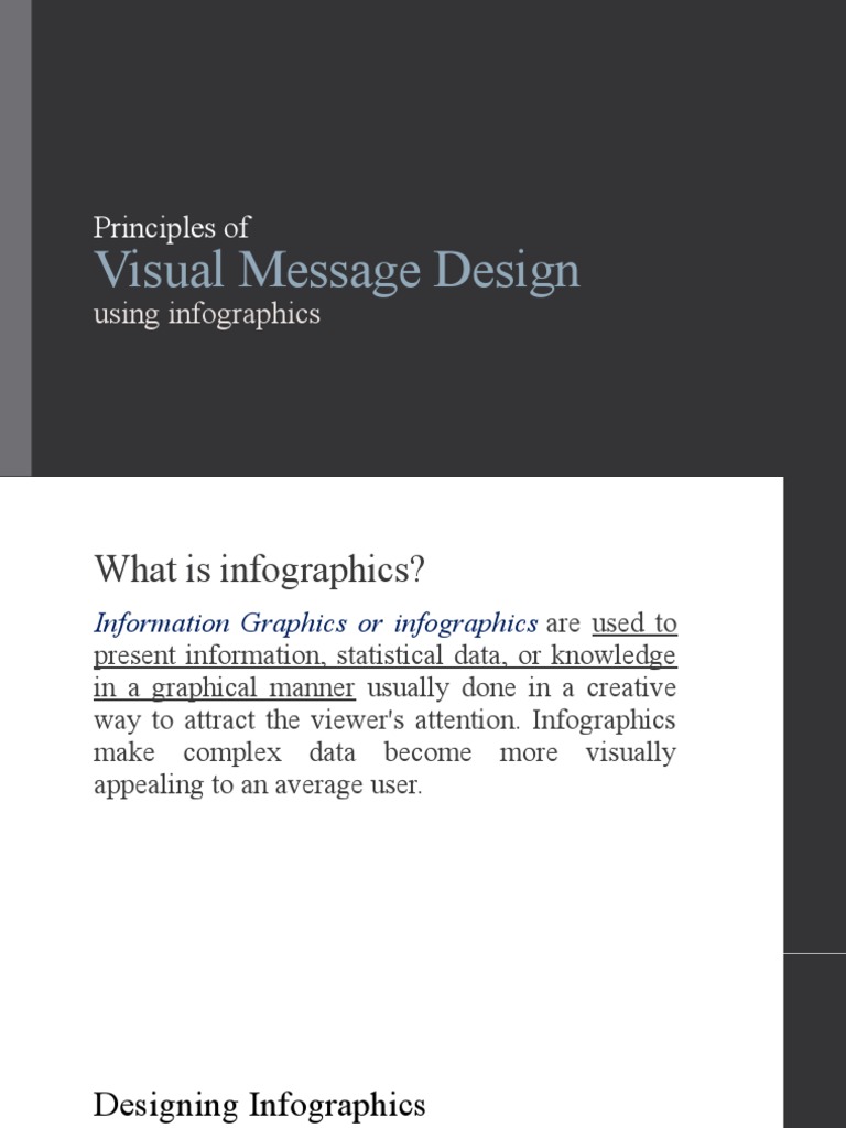 Principles Of Visual Message Design Using Infographics Pdf