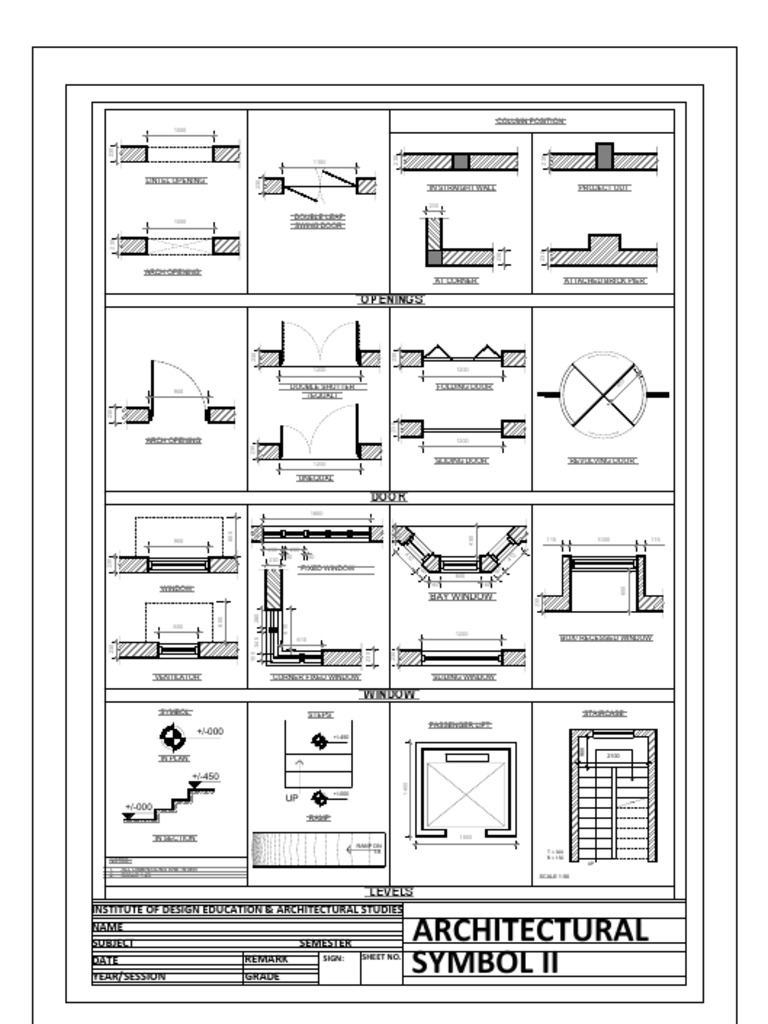 Architectural Symbols for Doors & Windows | PDF | Door | Window