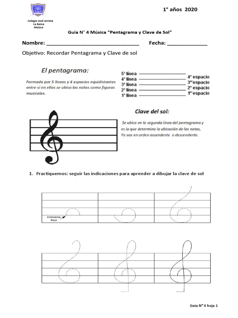 Guía de Música: Pentagrama y Clave de Sol | PDF
