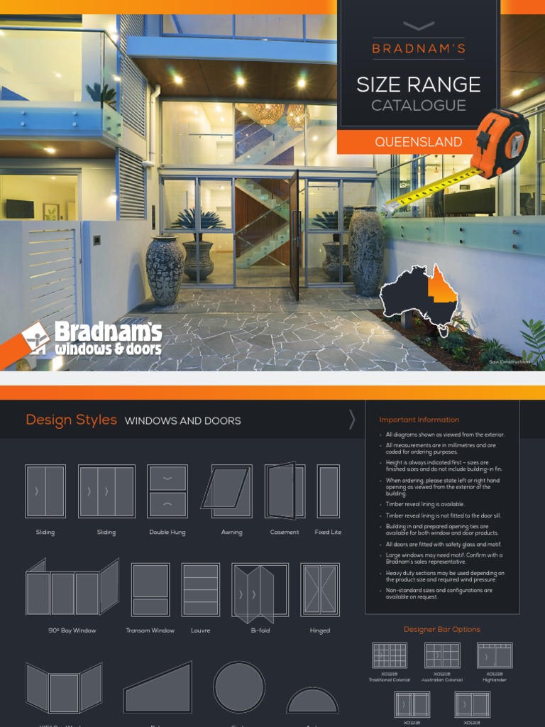 BDM Size Chart QLD Region Rev8 Web | PDF | Door | Window