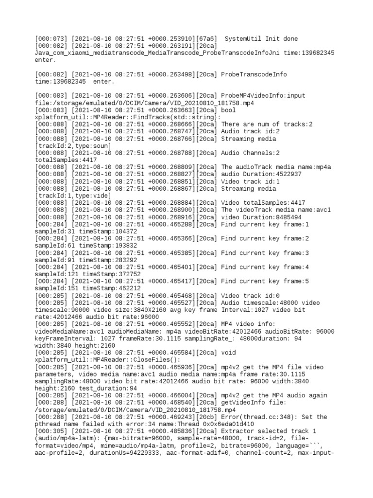 Trace | PDF | Codec | Data Compression