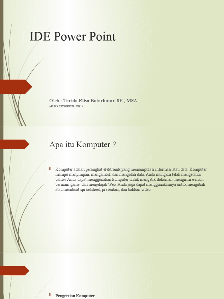 IDE Power Point | PDF