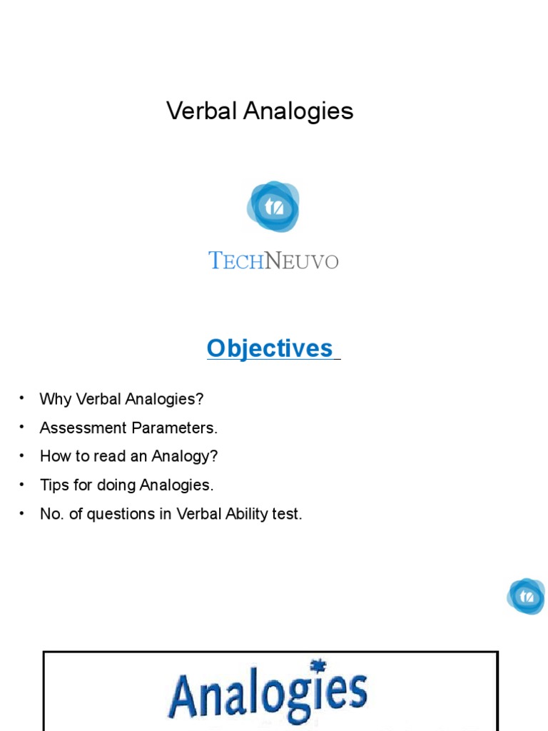 Understanding Verbal Analogies | PDF | Verb | Analogy