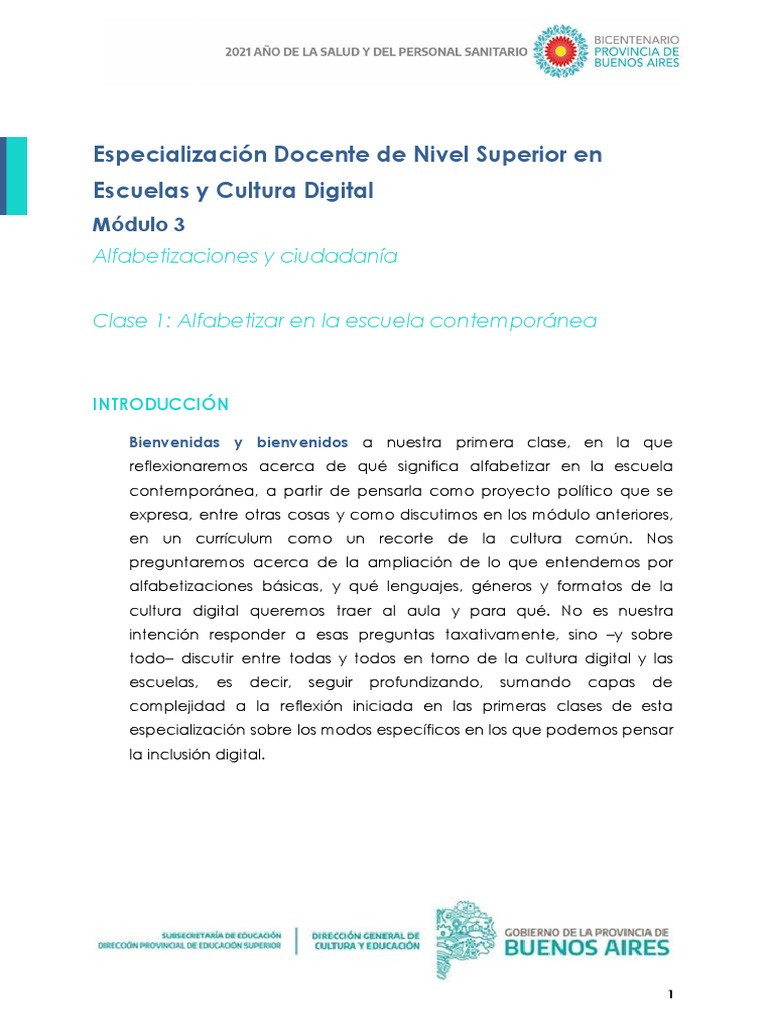 M3 - Clase 1 | PDF | Literatura | Información