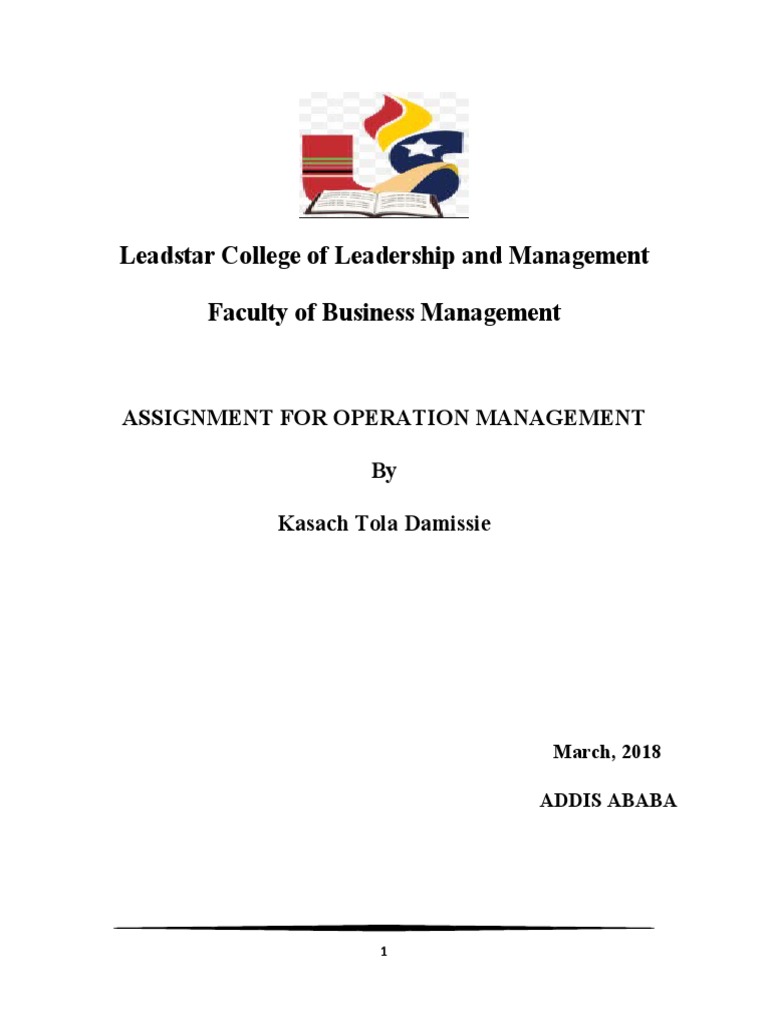 Assignment For Operation Management | PDF | Marketing | Operations ...