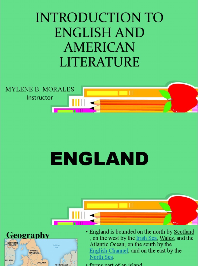 Introduction to English and American Lit | PDF | The United States ...