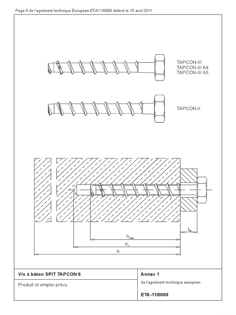 Schéma de Cheville | Download Free PDF | Perçage | Matériaux de ...
